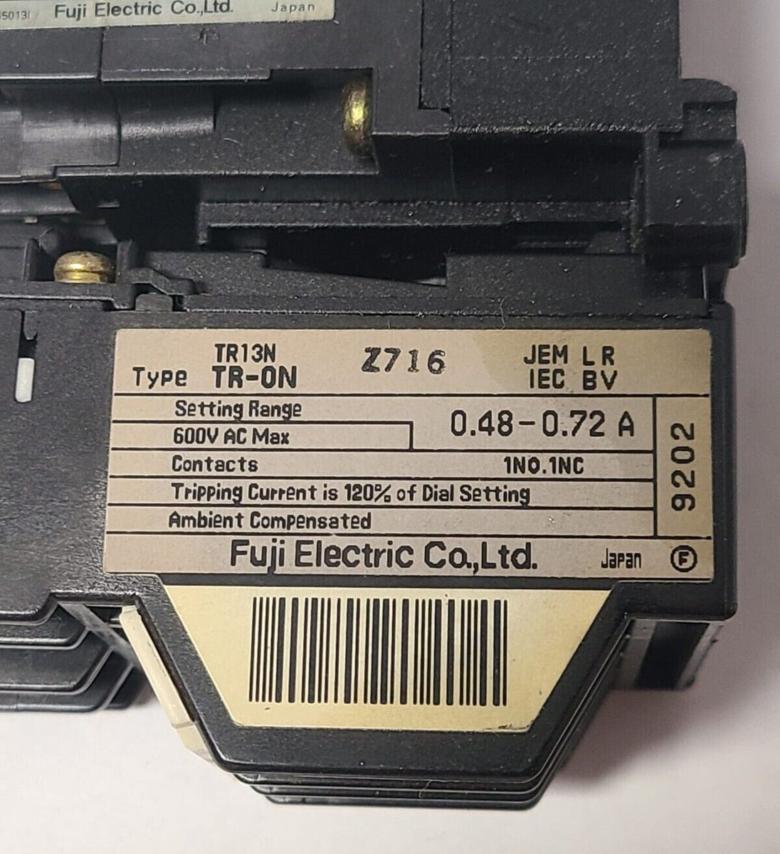 Fuji Electric SJ-0G Magnetic Contractor TR-0N TR13N