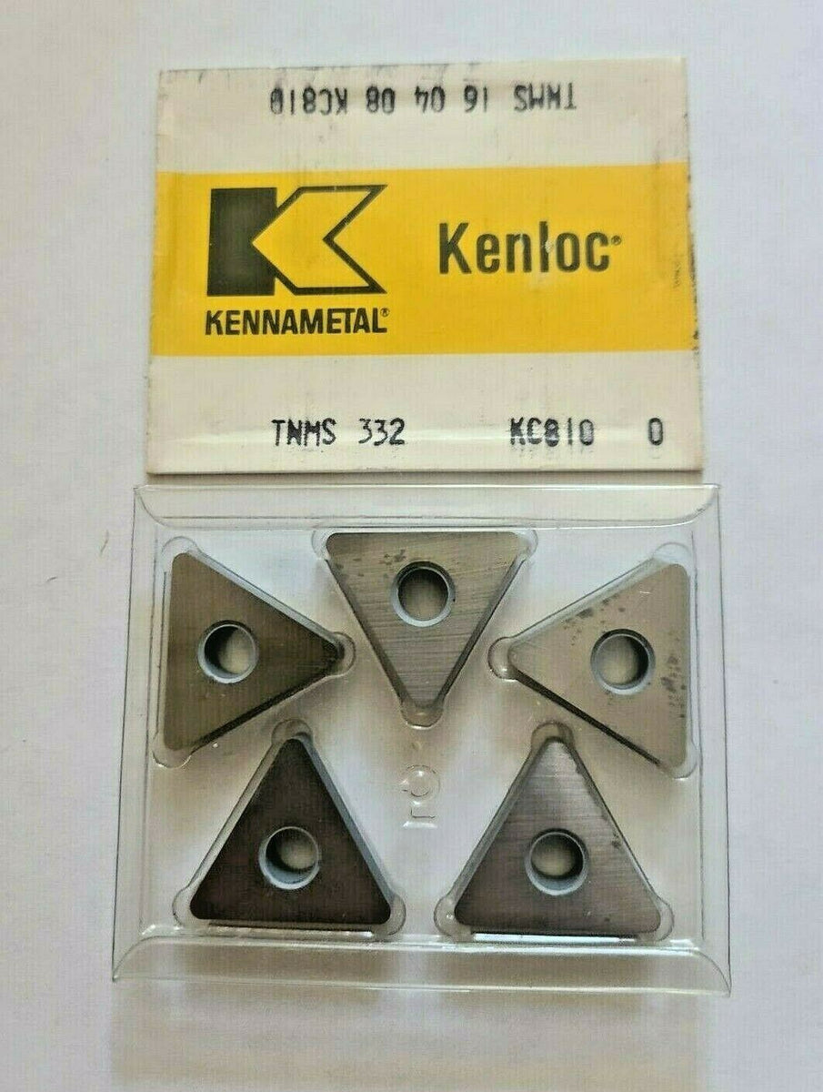 KENNAMETAL Kenloc TNMS 332 KC 810 16 04 08 Lathe Carbide 5 Inserts Mil