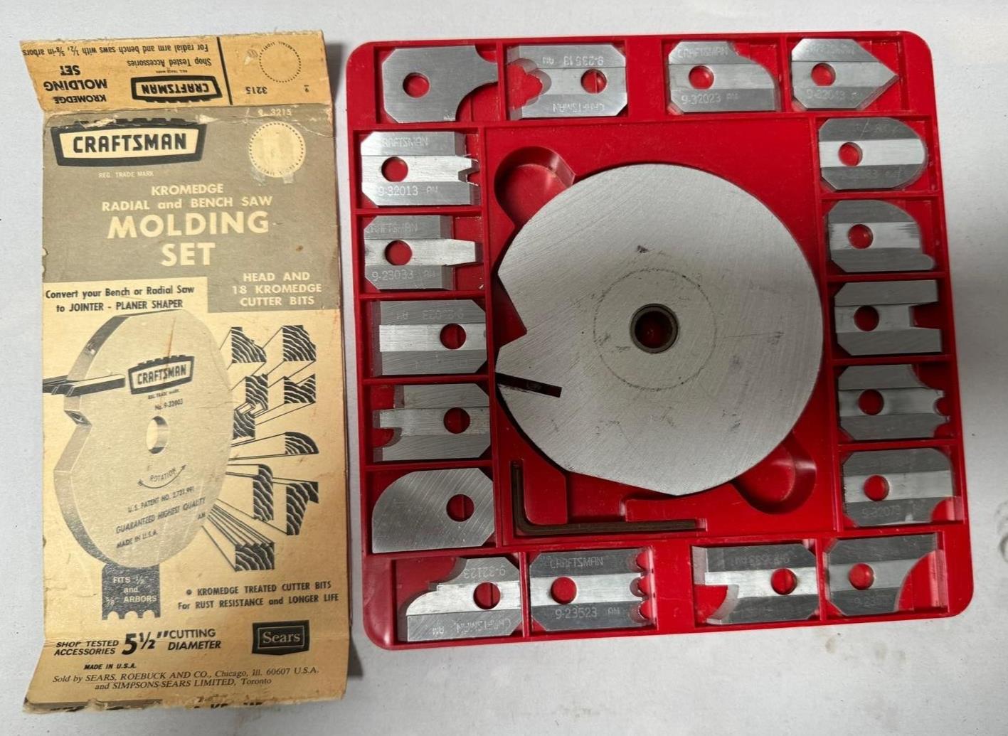 Craftsman Bench Radial Saw Molding Set Head 18 Cutter