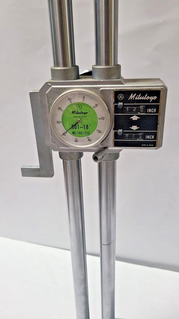 Mitutoyo .001-18" Height Gage Double Beam Analog Gauge 192-112