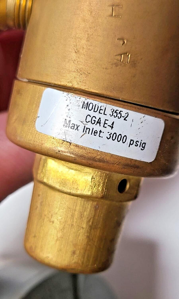 Harris 355-2 Flowmeter 355 Gas Regulator 3000 PSI