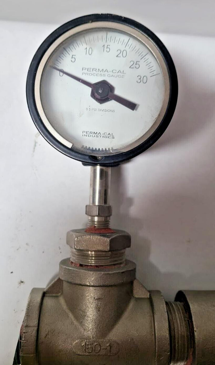PERMA CAL Gauge Pressure Test Gage Oxygen Single Stage Regulator Gas