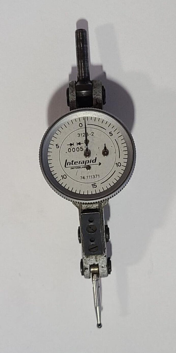 Interapid Dial Test Indicator 312B-2 .0005” Switzerland Made Machinist