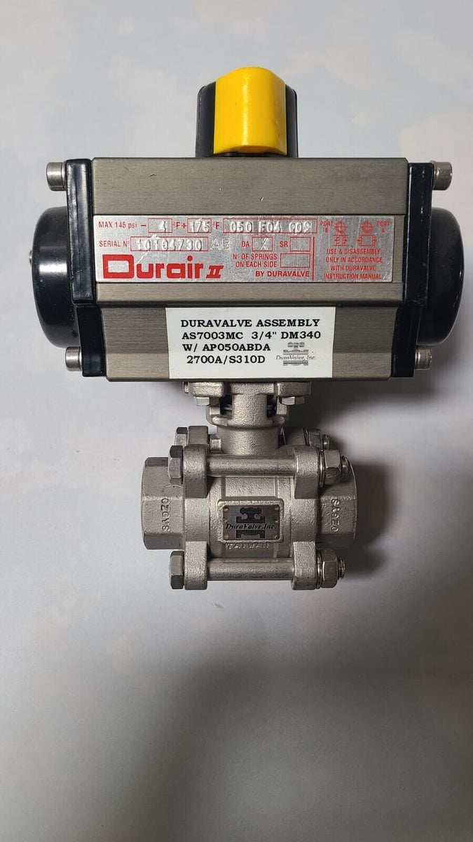 DuraValve Assembly Durair II AS7003MC 3/4 DM340 2700A / S310D Actuator