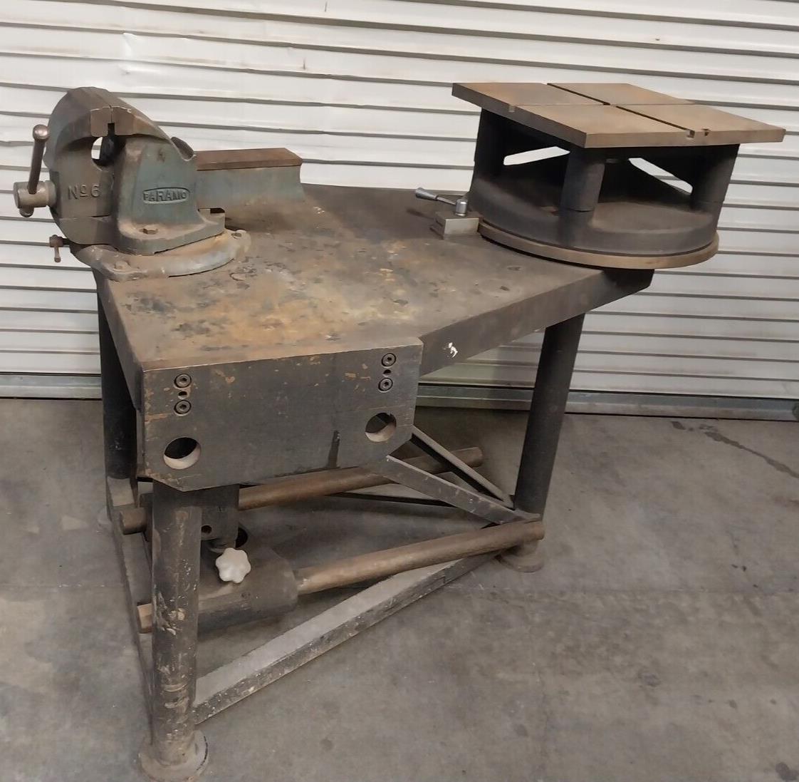 Hi-Duty Heavy Duty Bench Vise Welding Table Rotary Tilting Device Loca