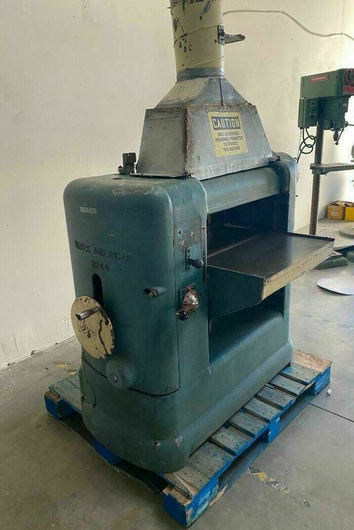 YATES American Model B244 Heavy Duty Wood Planer 24" USA Made Vintage