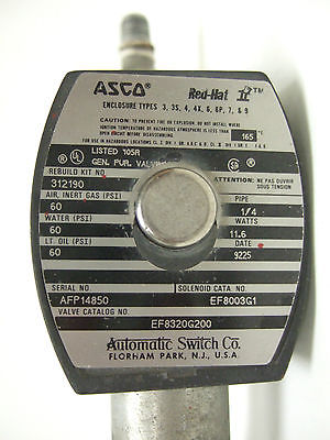 ASCO Red-Hat II 3-Way Solenoid Valve EF8003G1 EF8003 EF8320G200 8003