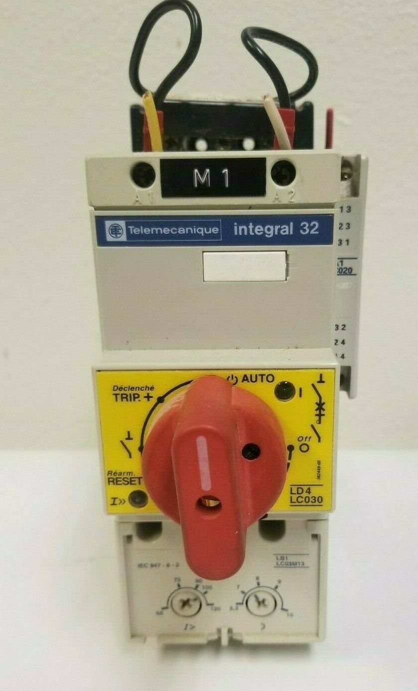 Telemecanique Integral 32 Motor Starter LD4-LC /030 LB1-LC03M LA1-LC02