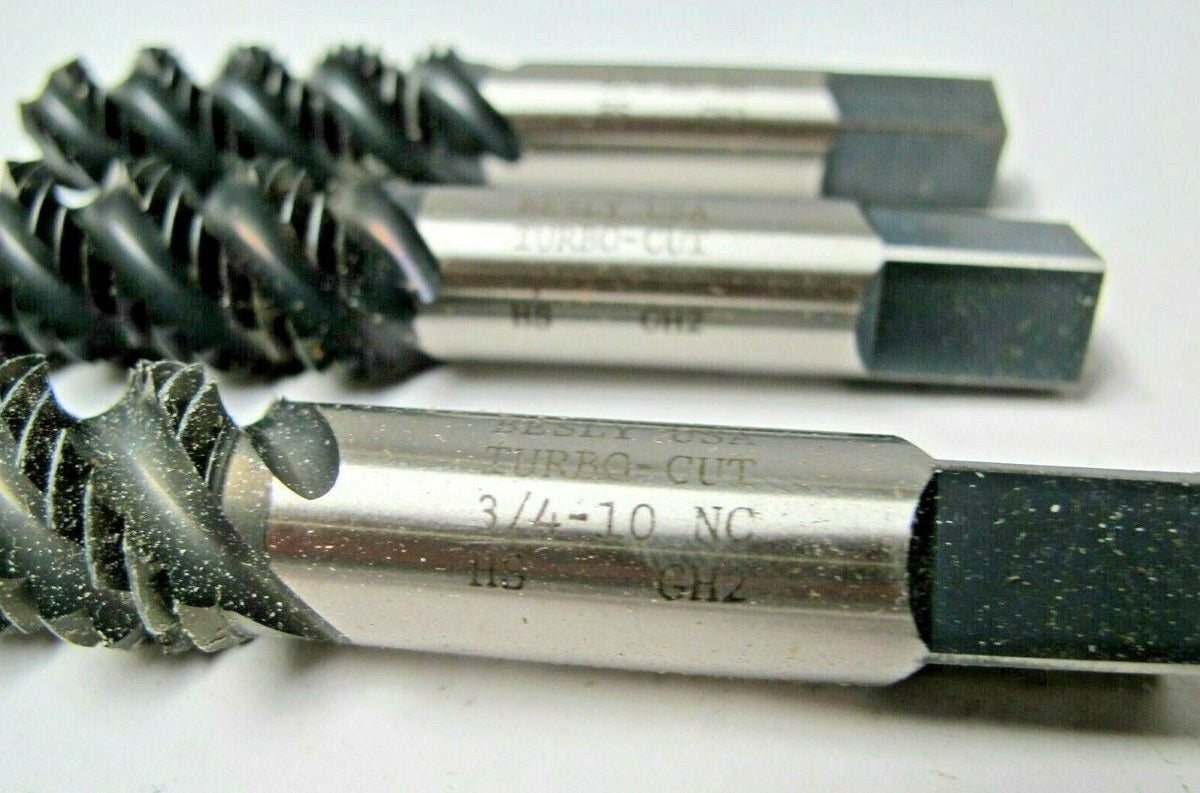 Besly Lot of 3 Tap Turbo-Cut 3/4 -10 NC HS GH2 4 Flute Brand New made