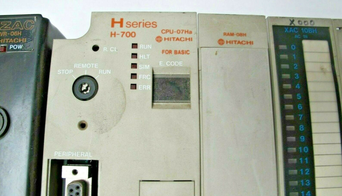 Hitachi H series H700 CPU-07Ha HIZAC AVR-06H XAC10B/AH AC IN/ YRY 20B/