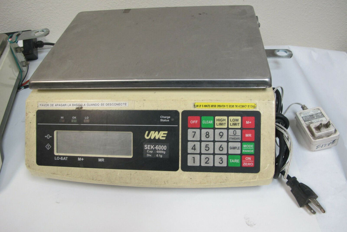 Lot of 2 UWE Model: SEK-6000 Digital Weighing Scale Capacity 6000g for