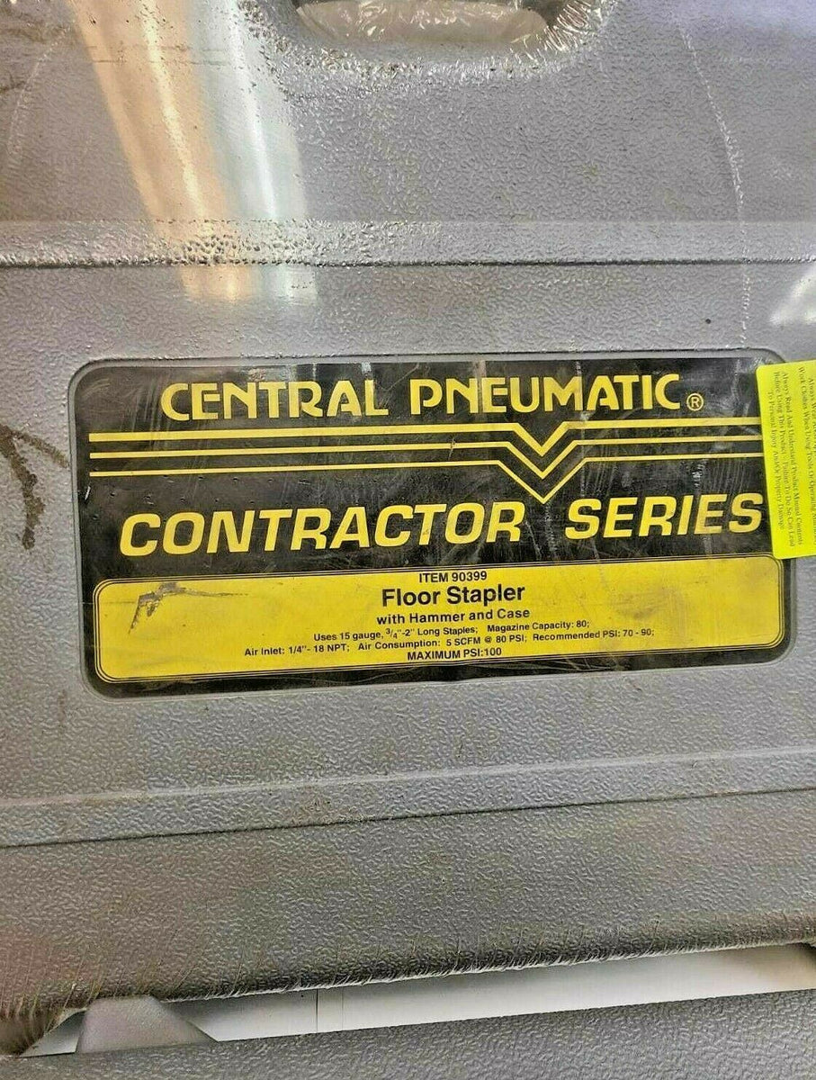 Central Pneumatic Contractor Series Stapler With Hammer And Case 90399