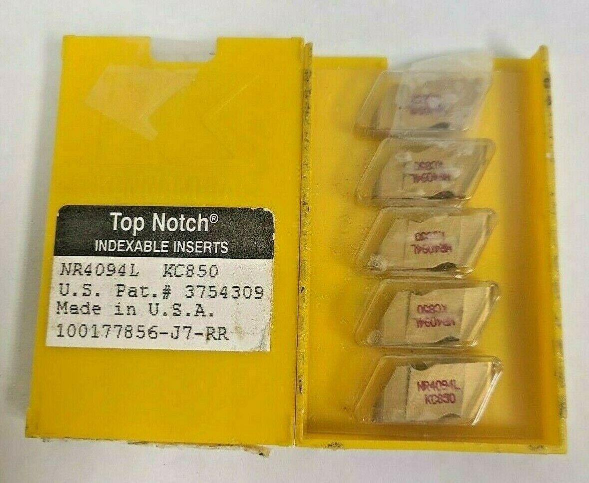 Kennametal NR 4094L KC 850 Top Notch Indexable Carbide Inserts 5 Lathe