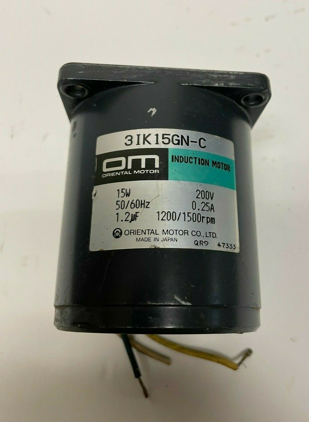 Oriental Motor Speed Control 3IK15GN-C Induction Motor 200V 50/60Hz