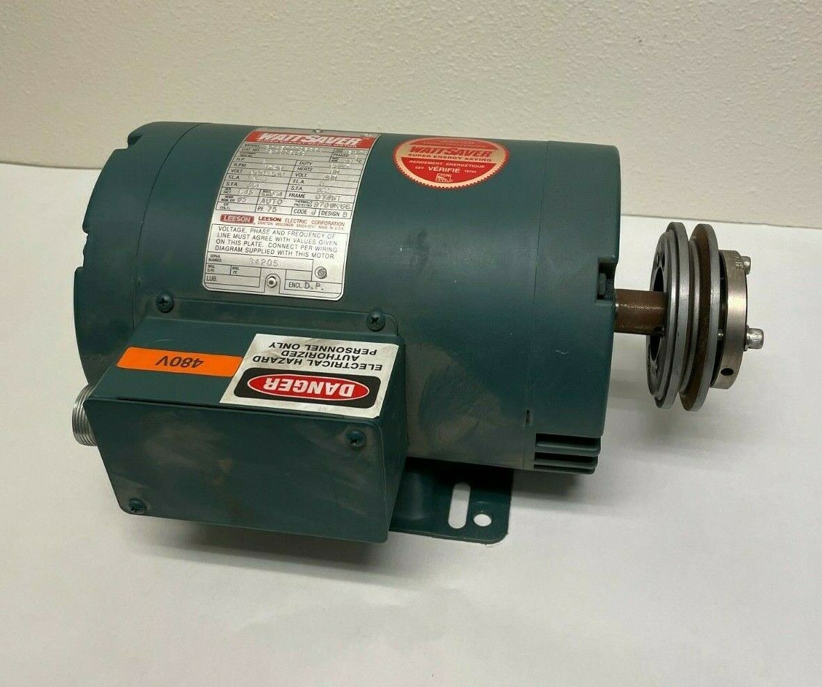 121005.00 Leeson Motor 2HP 1740 RPM 145T DP 208-230/460V 3 Phase C145T