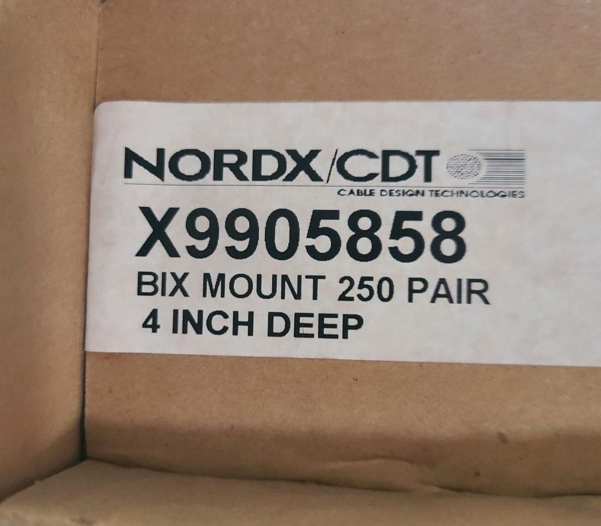 NORDX / CDT X9905858 BIX MOUNT 250 PAIR 4 INCH DEEP CABLE DESIGN TECHN
