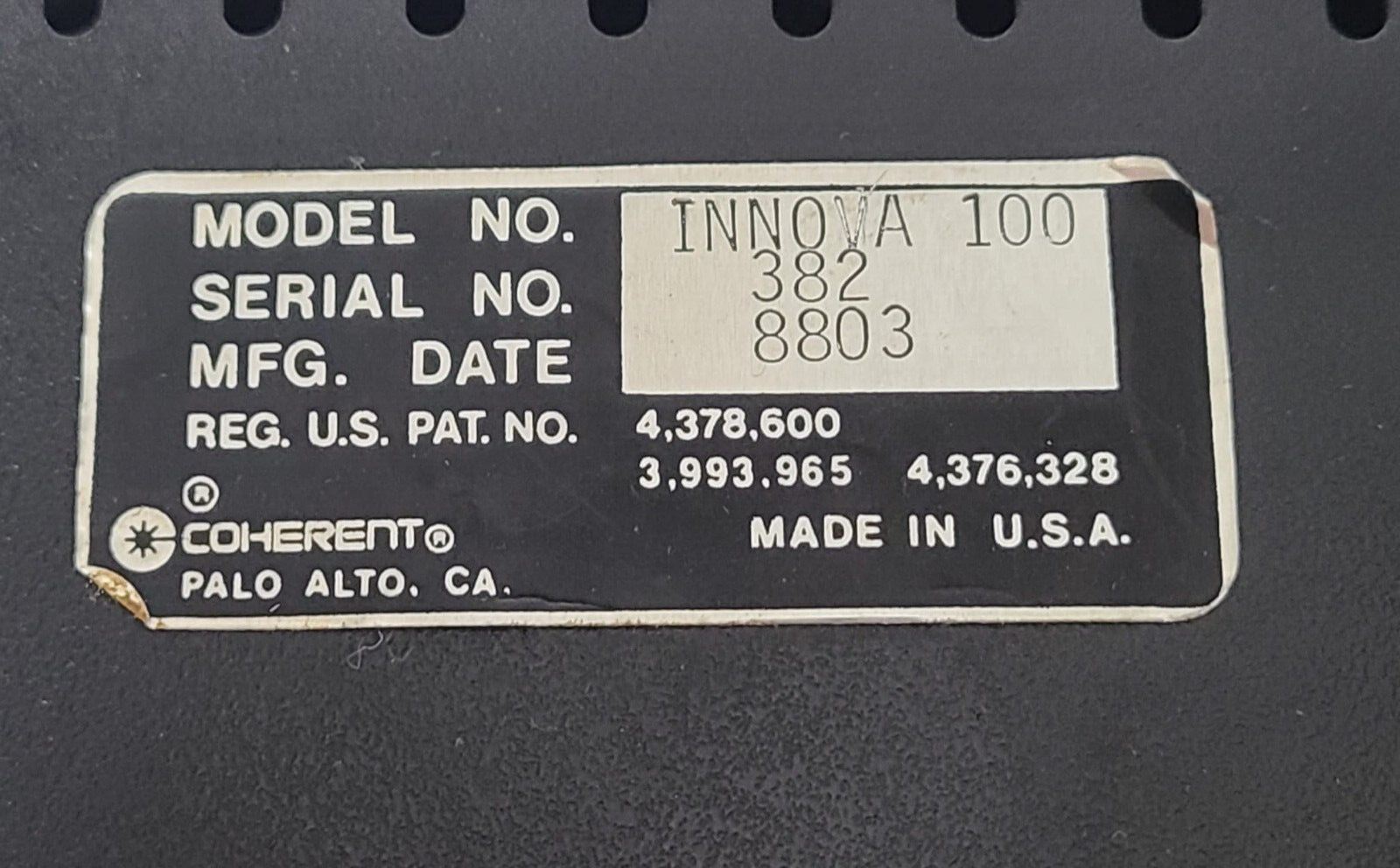 Coherent Innova 100 Laser Emission Control Display Remote Module Head