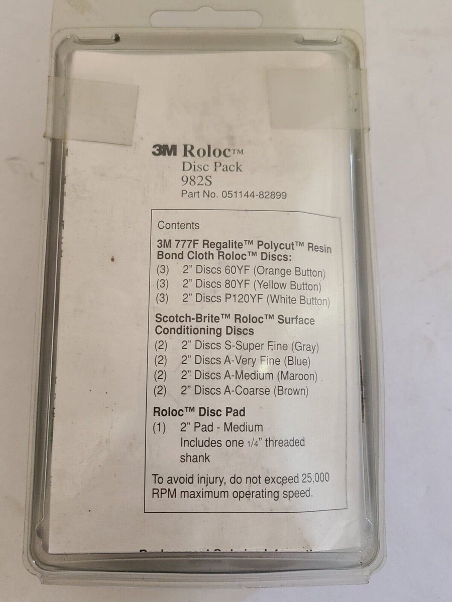 3M Roloc Disc Pack 982S Unitized Wheel Various 2 inch Discs Scotch-Bri