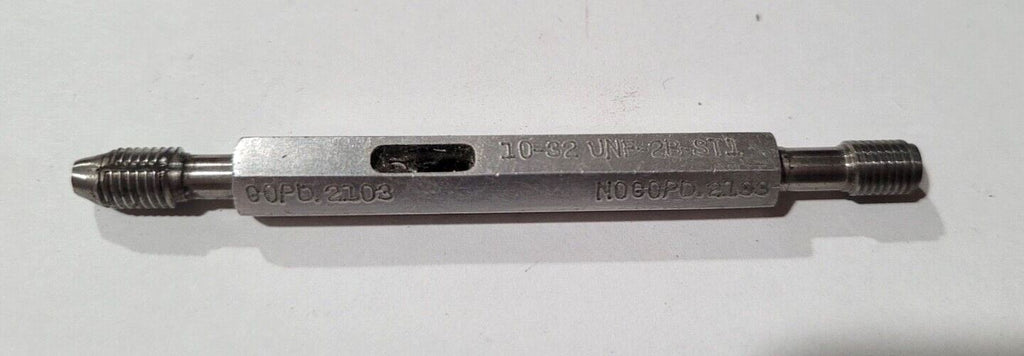 10-32 UNF-2B STI Thread Plug Gage GO & NO GO P.D. .2103 & NOGO PD .213