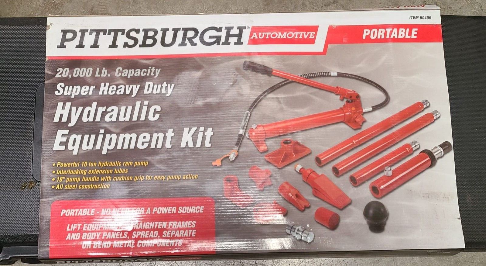 PITTSBURGH AUTOMOTIVE 20,000 Lbs Portable Hydraulic Equipment Kit 6040