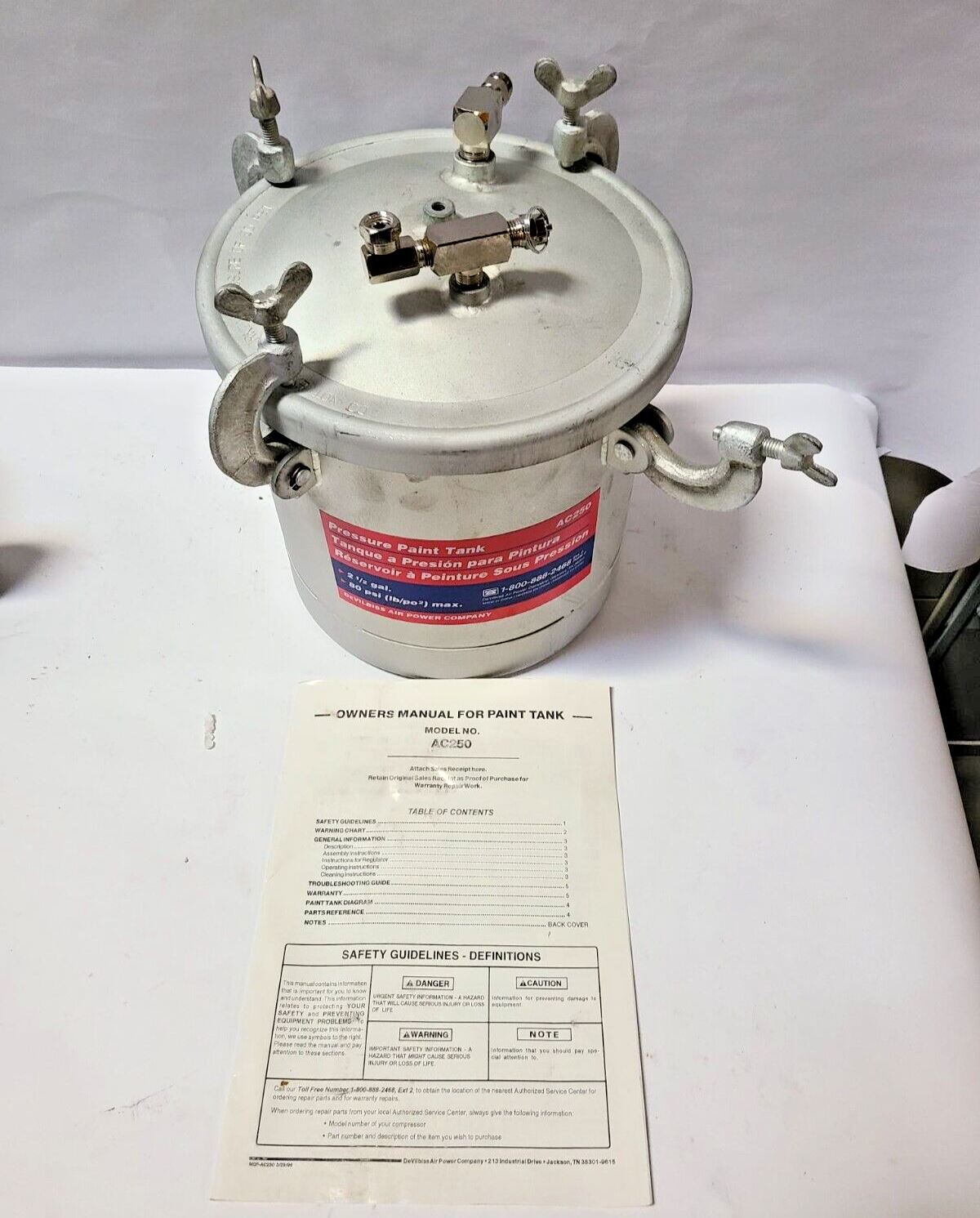 DeVilbiss Paint Pressure Tank AC250