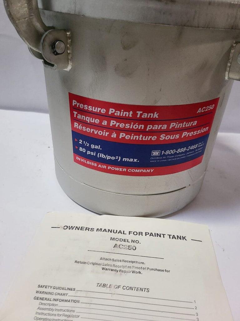 DeVilbiss Paint Pressure Tank AC250