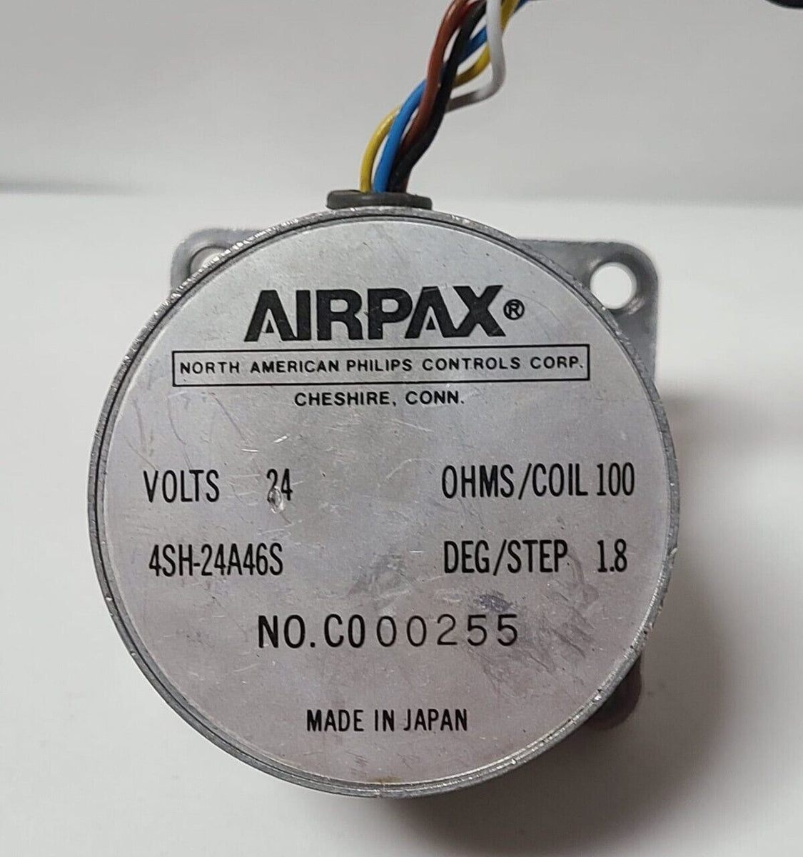 Airpax 24 Volts OHMS Coil 100 Deg Step 1.8 4SH-24A46S 4SH24A46S Motor