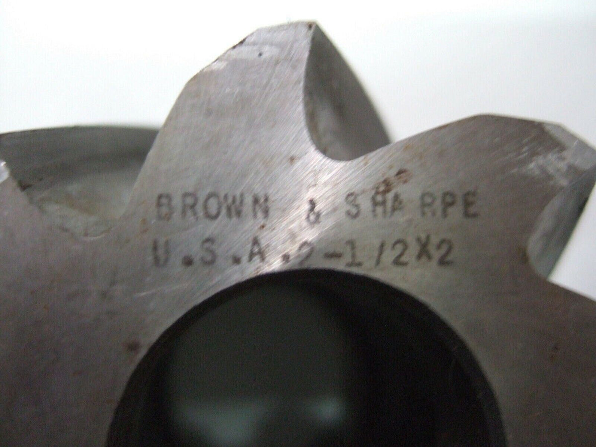 Brown & Sharpe 2 1/2” x 2” Helix Helical Tooth Plain Mill Milling Cutt