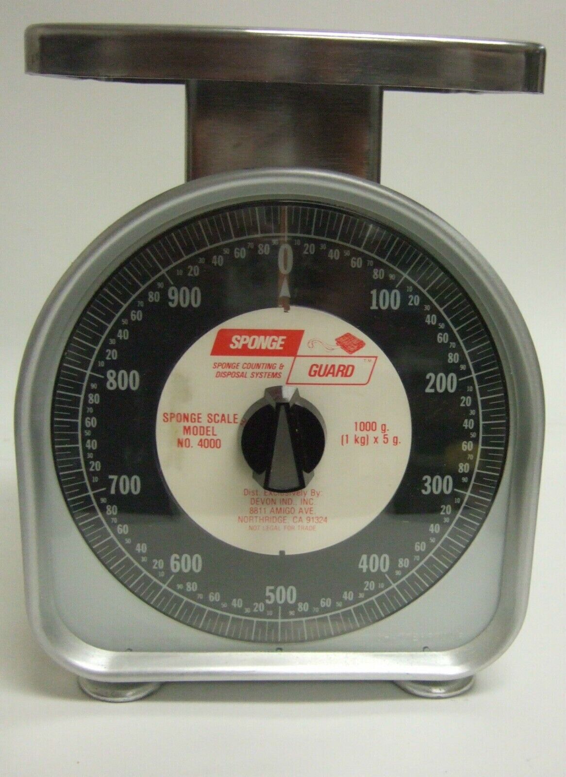 Pelouze Y-Line YG-4000-R 1000g 1 Kg x 5g Blood Sponge Scale Model 4000