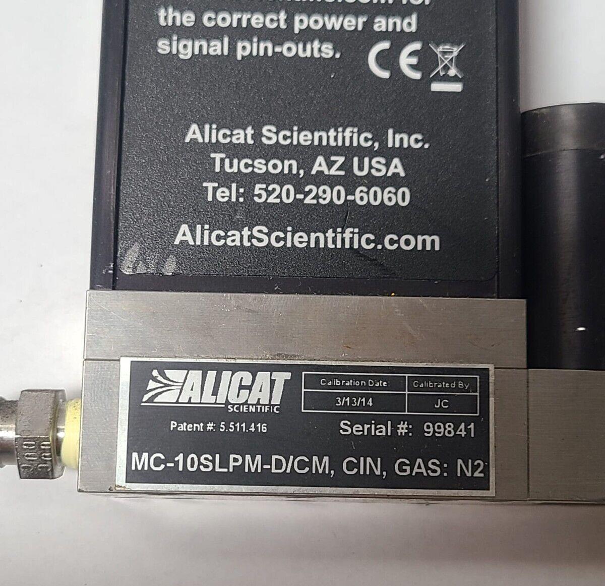 Alicat Scientific MCP-10SLPM-D-CM CIN, Gas Digital Mass Flow Meter Con