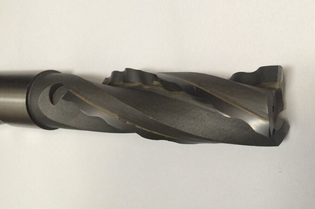 Carbide Tipped Helical End Mill 1.0" x 1.0" x 3.0" Roughing Weldon Sha