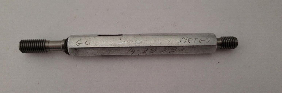 1/4-28 2B GO & NO GO Thread Plug Gage GO & NOGO