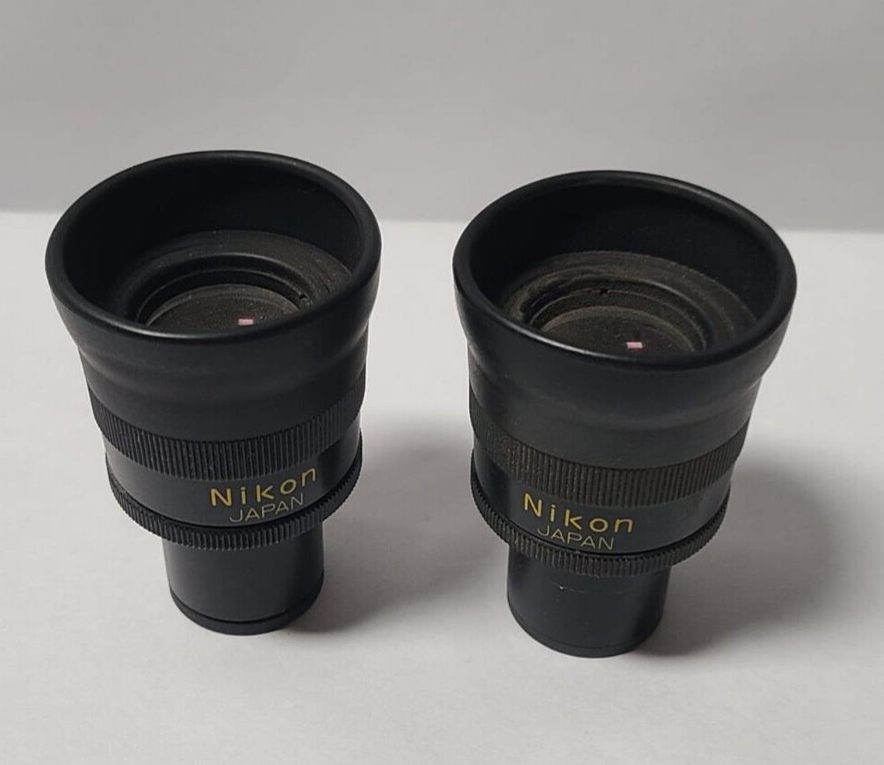 Pair Nikon CFW 10X Microscope Eyepieces Japan
