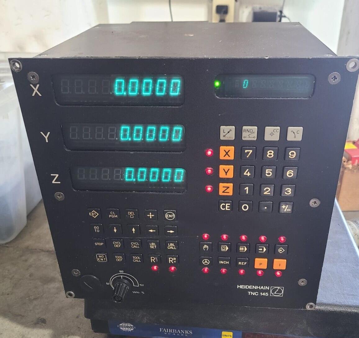 Heidenhain TNC 145 CS Control X Y Z Digital Readout DRO CNC Screen