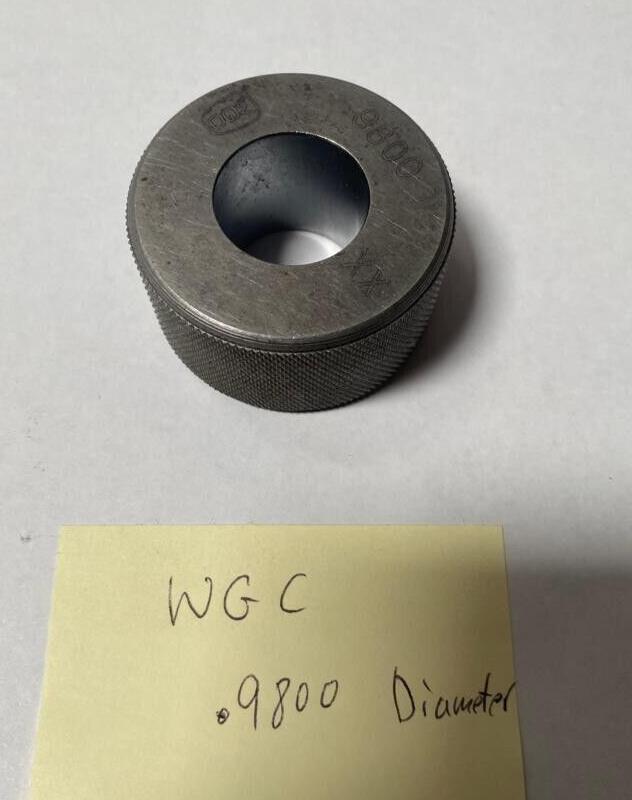 WGC .9800 Dia PLAIN BORE RING GAGE