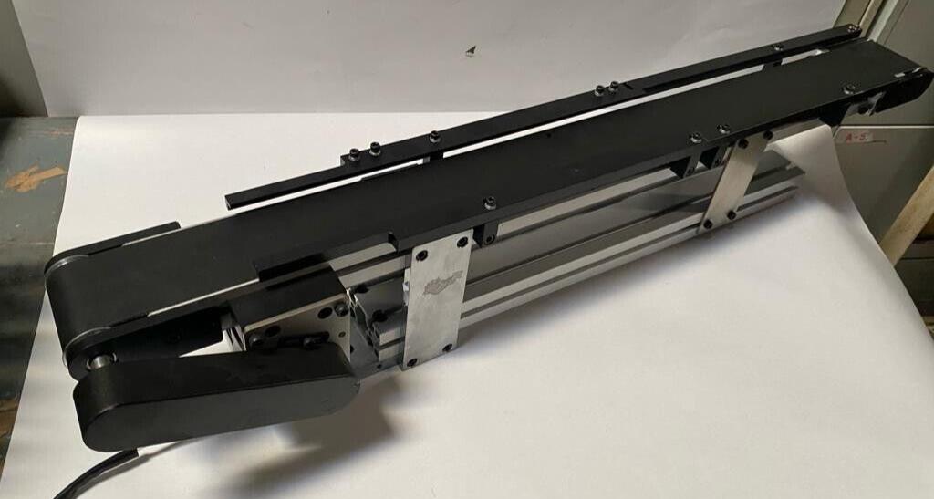 Belt Conveyor 39" x 3" Motor Guide Rails Driver Yongkun Electrical Sin