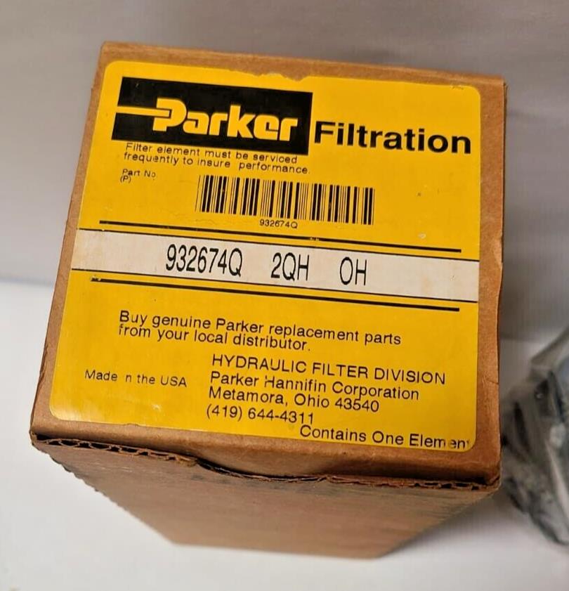 PARKER HYDRAULIC FILTER DIVISION 932674Q 2QH OH Filter Element Filtrat