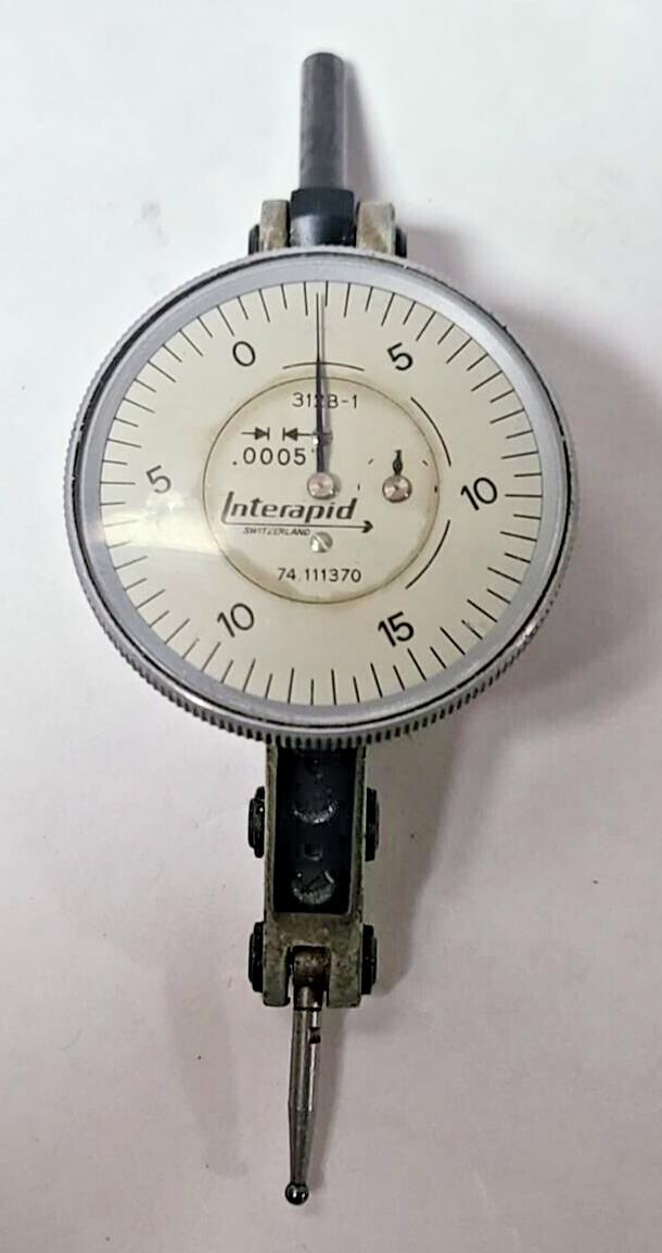 Interapid Dial Test Indicator 312B-1 .0005 Switzerland Made Machinist