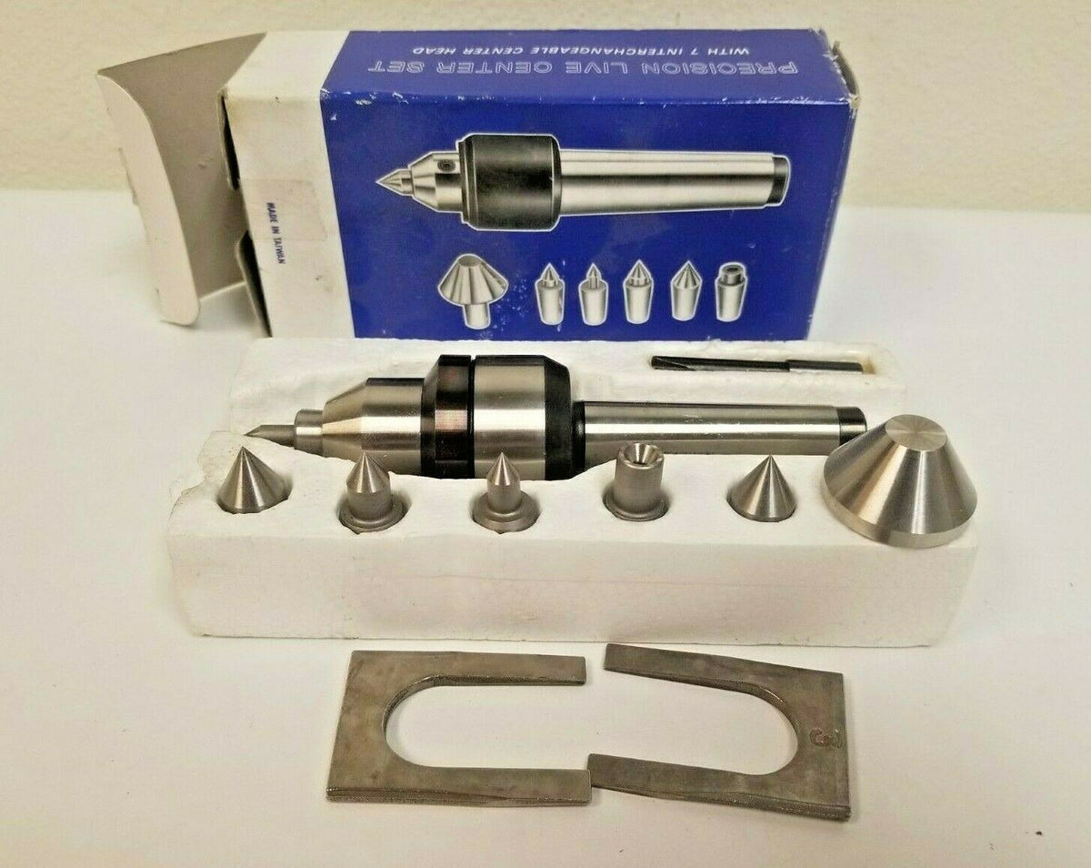 MT2 Live Center Precision Lathe Tool Set 7 INTERCHANGEABLE HEAD