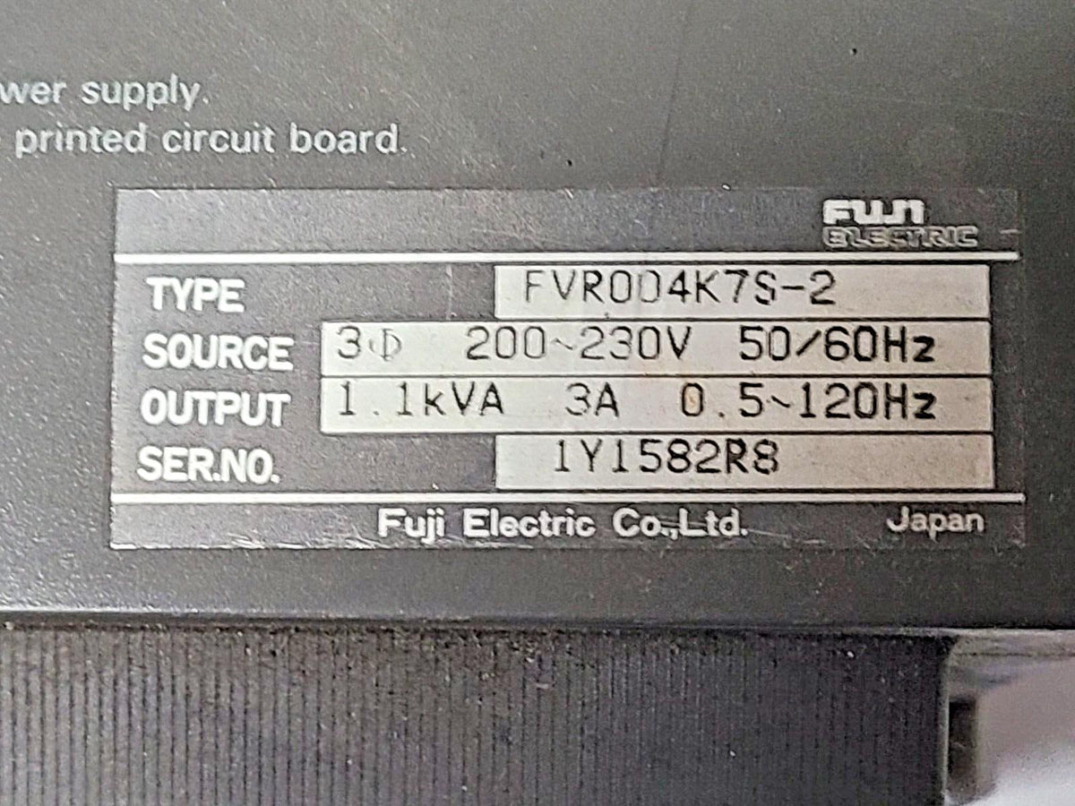 Fuji Inverter FVR K7S FVR004K7S-2 200-230V 50-60HZ 3A
