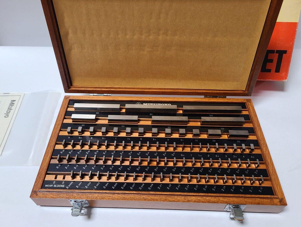 MITUTOYO 516 GAGE GAUGE BLOCK SET 516-519-02 GRADE 2 Brand New