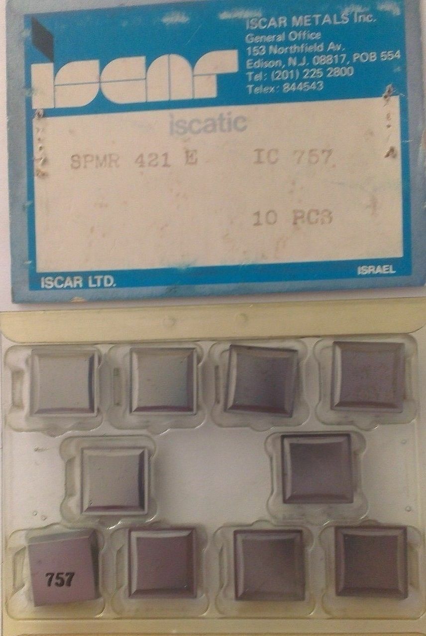 ISCAR Iscatic SPMR 421 E IC 757 Carbide Inserts 10 Pcs Lathe Mill Turn