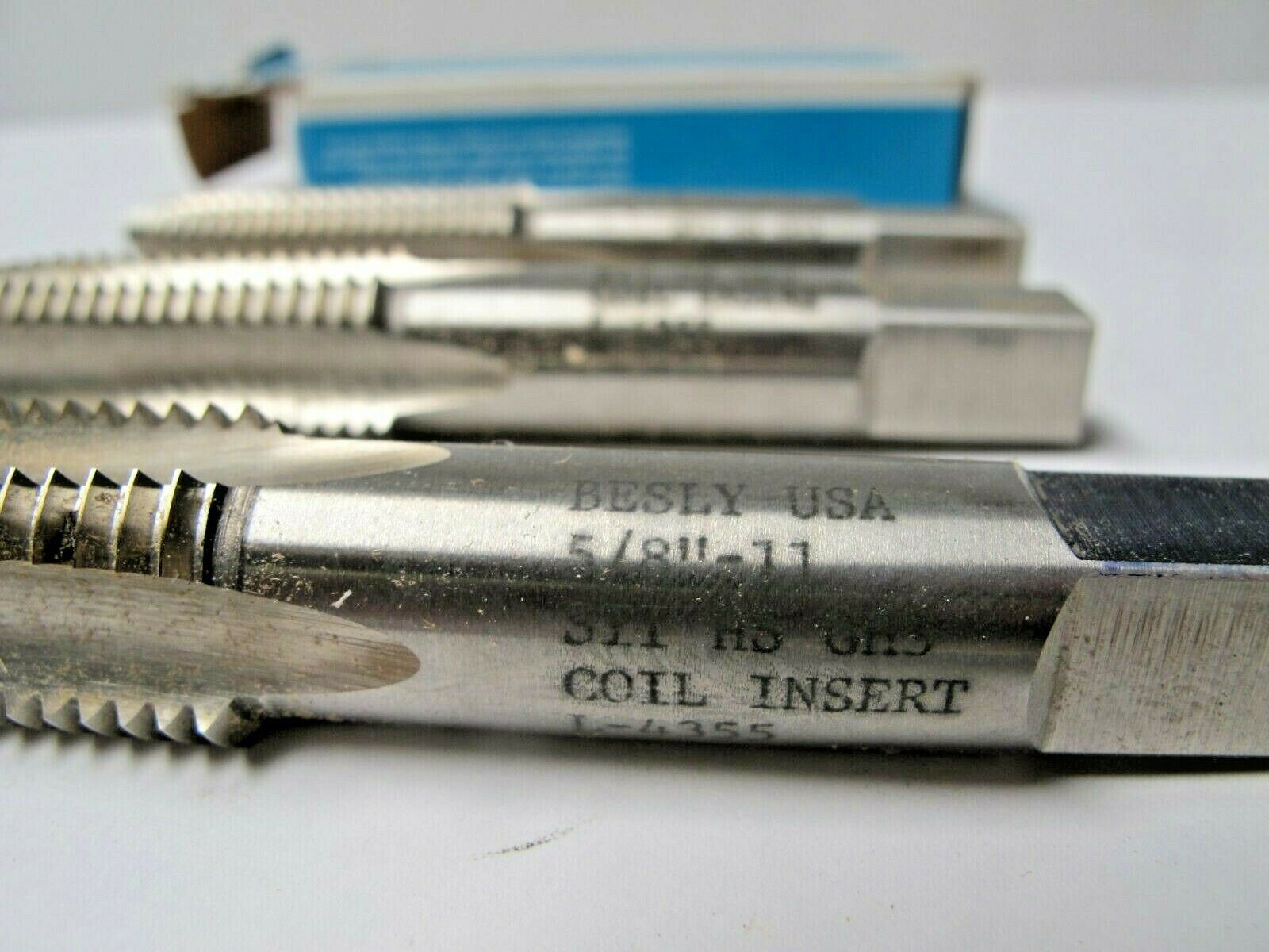 Lot of 3 Besly Tap 5/8-11 STI 4 FLUTE COIL INSERT L4355 NEW MADE IN TH