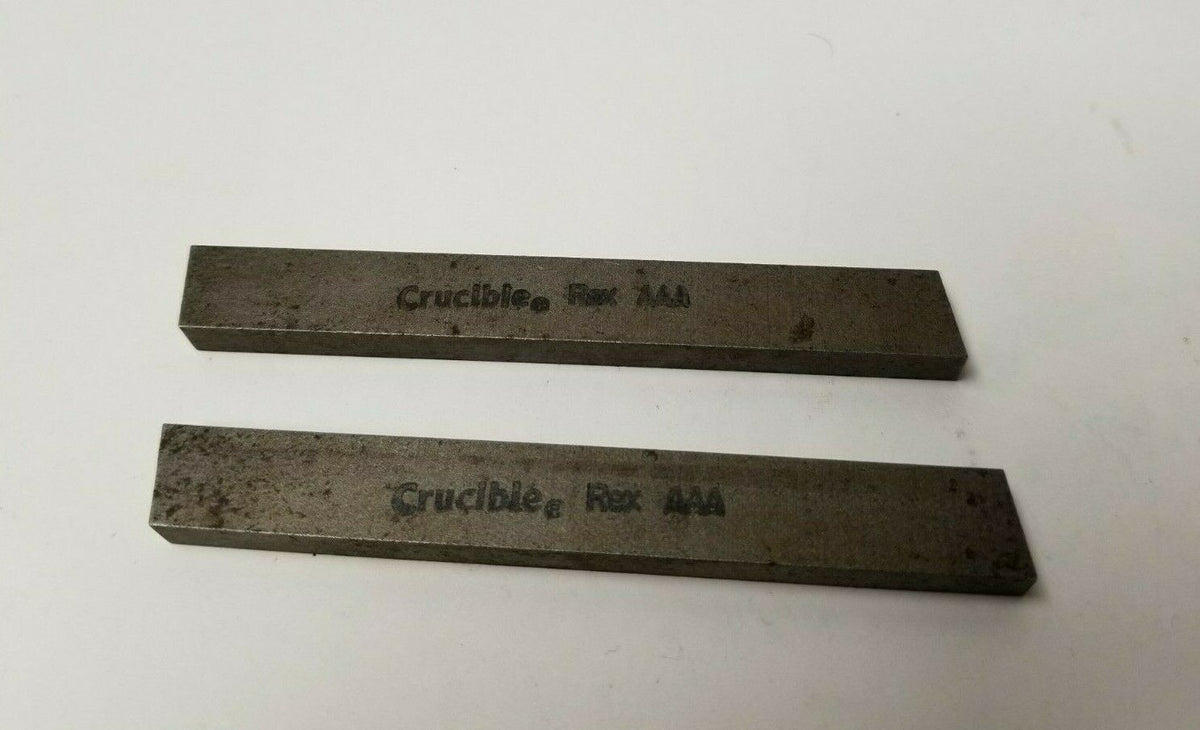 2 Crucible Rex AAA 1/4x1/2x4" Rectangle Lathe Tool Cutting HSS Bits Hi