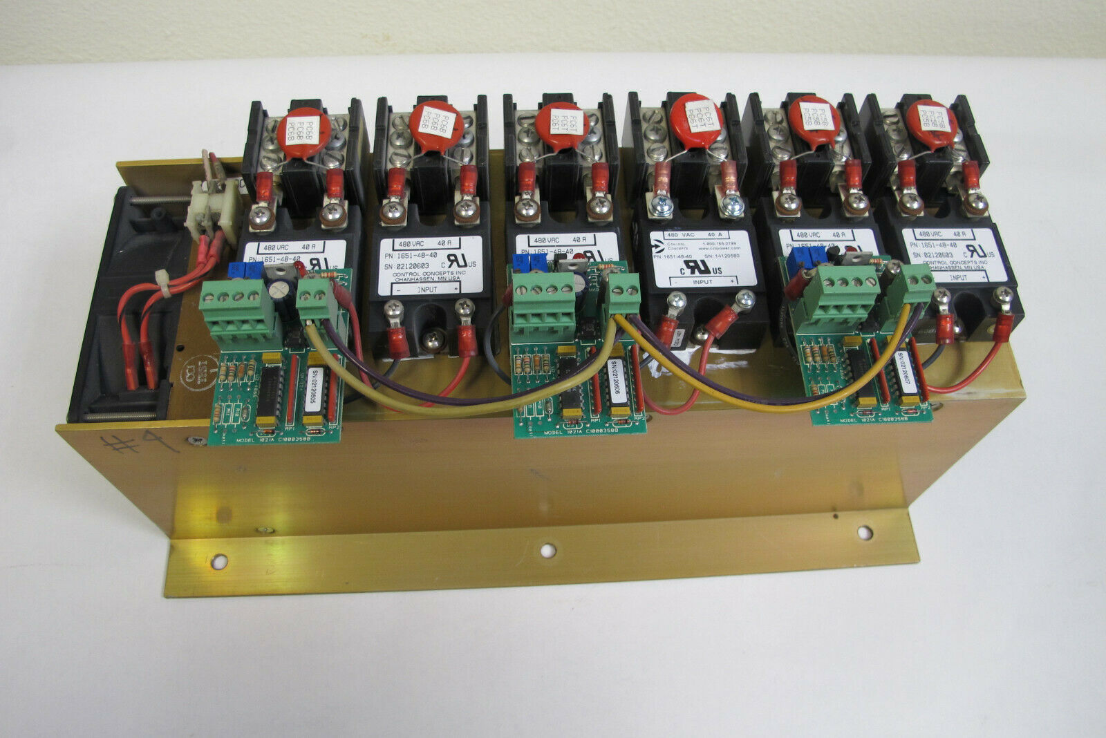 CONTROL CONCEPTS 1600-PM6-01 (6) 1651-48-40-USD 1021A-FC-0 SCR Power C