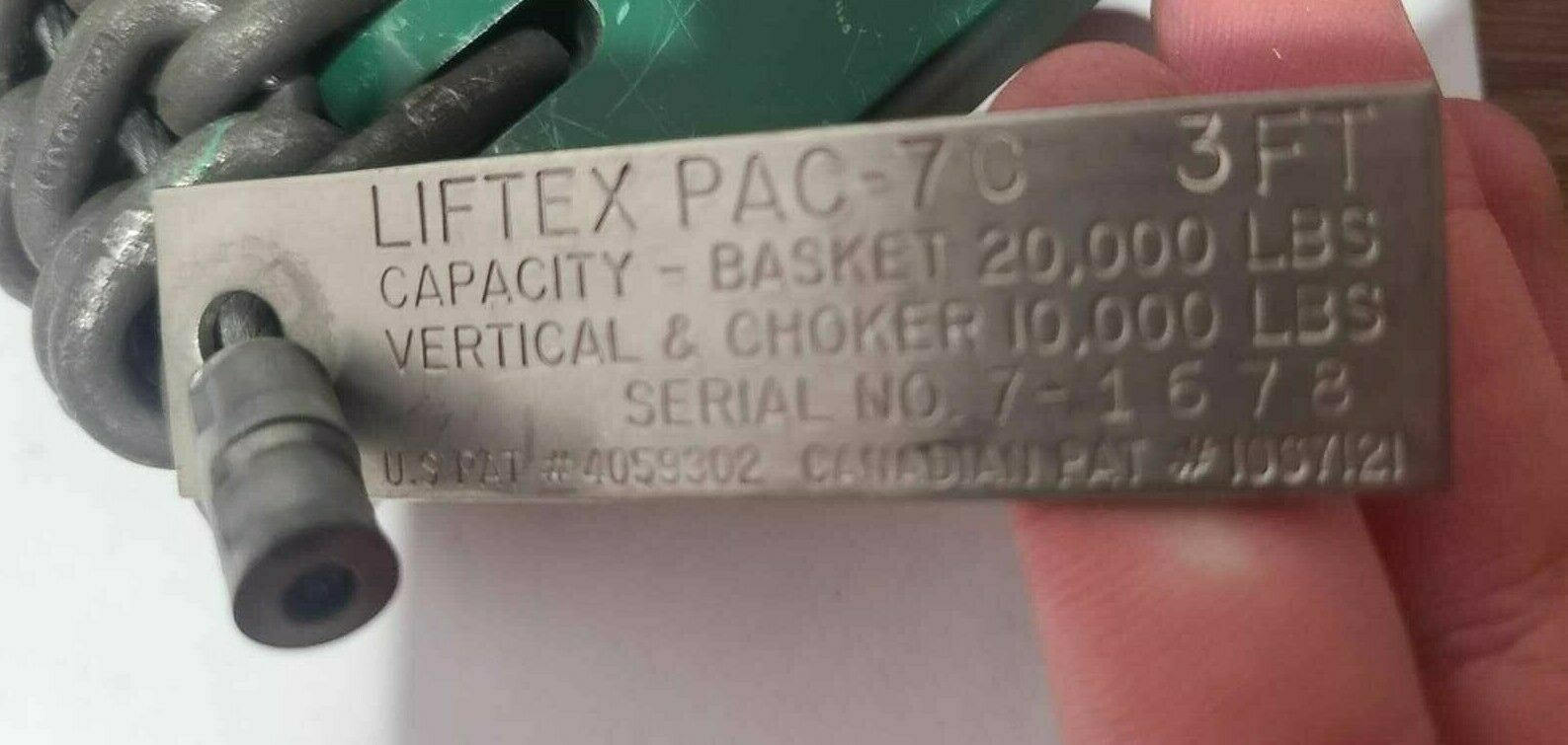 Liftex Chain Mesh PAC 7C 3FT Capacity Basket 20,000 LBS Vertical & Cho