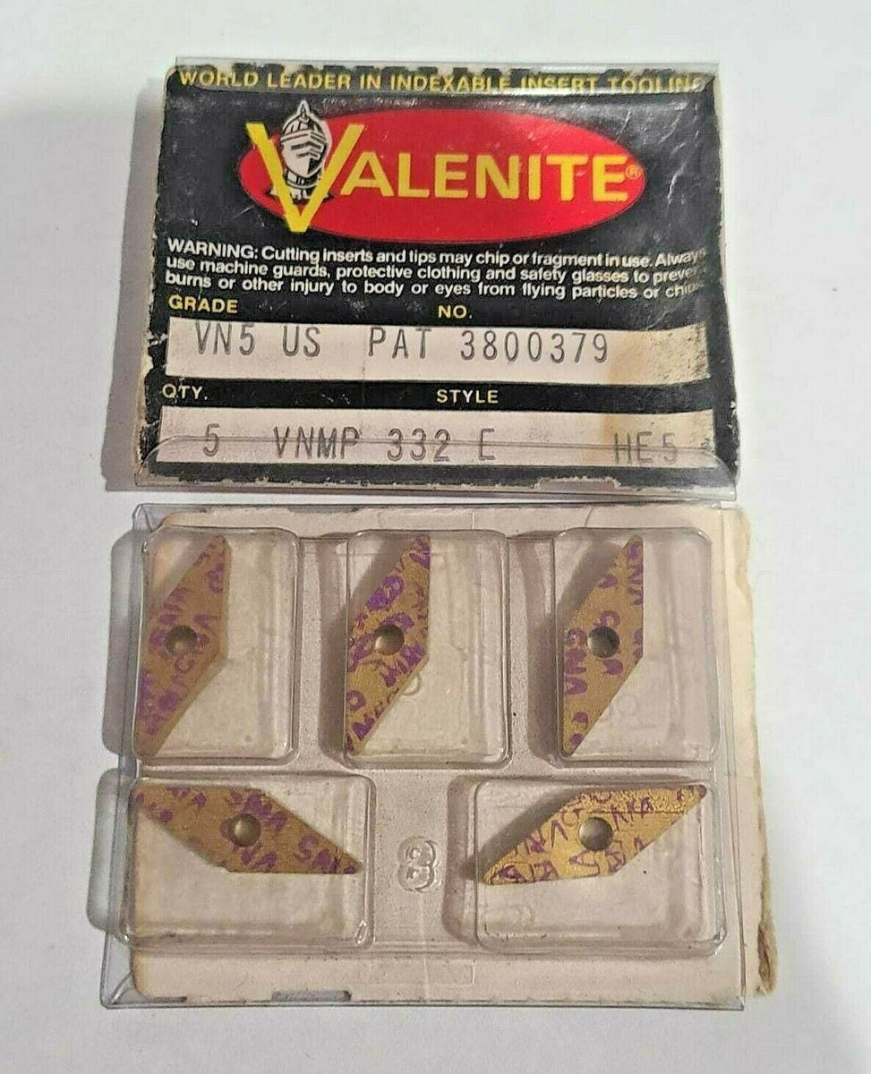 VALENITE VNMP 332 E HE5 VNS 5 Carbide Inserts 5 Pcs Turning Lathe Tool
