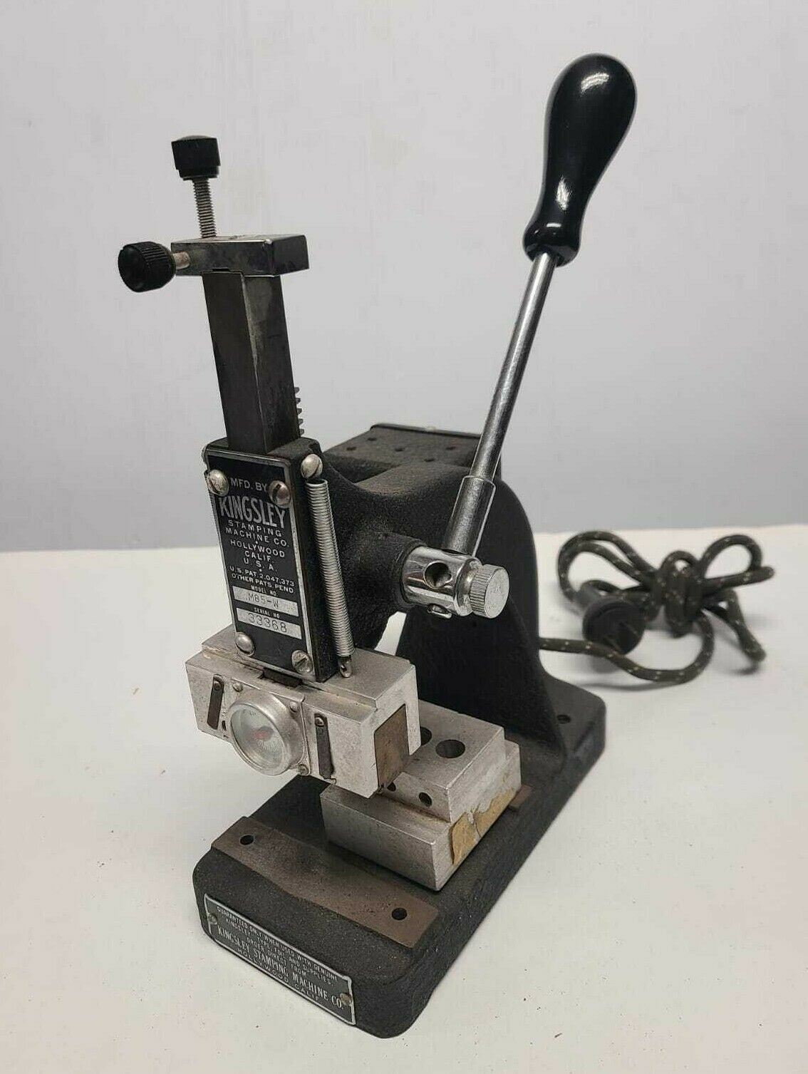 Vintage Hot Foil Stamping Machine KINGSLEY Model M85-W Made in USA