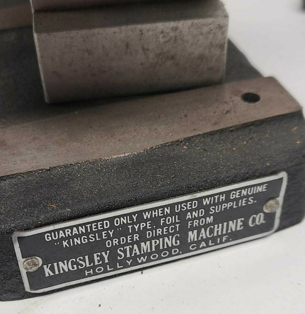 Vintage Hot Foil Stamping Machine KINGSLEY Model M85-W Made in USA