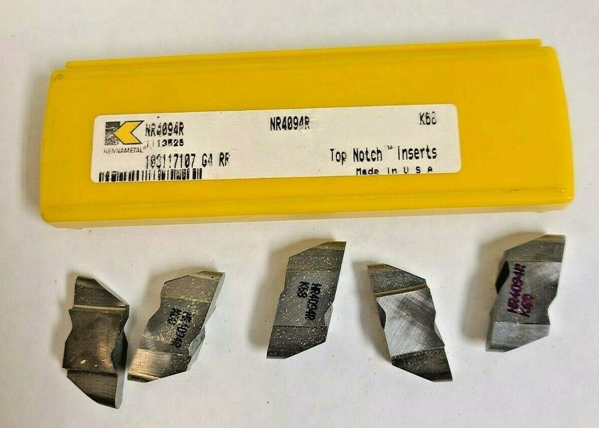 Kennametal 5 Pcs Carbide Top Notch Grooving Inserts NR 4094R K68 USA
